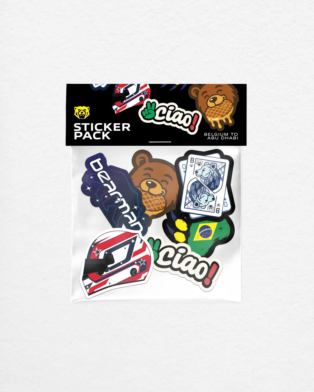 OB Sticker Pack / #2 Belgium to Abu Dhabi – Ollie Bearman Official Store